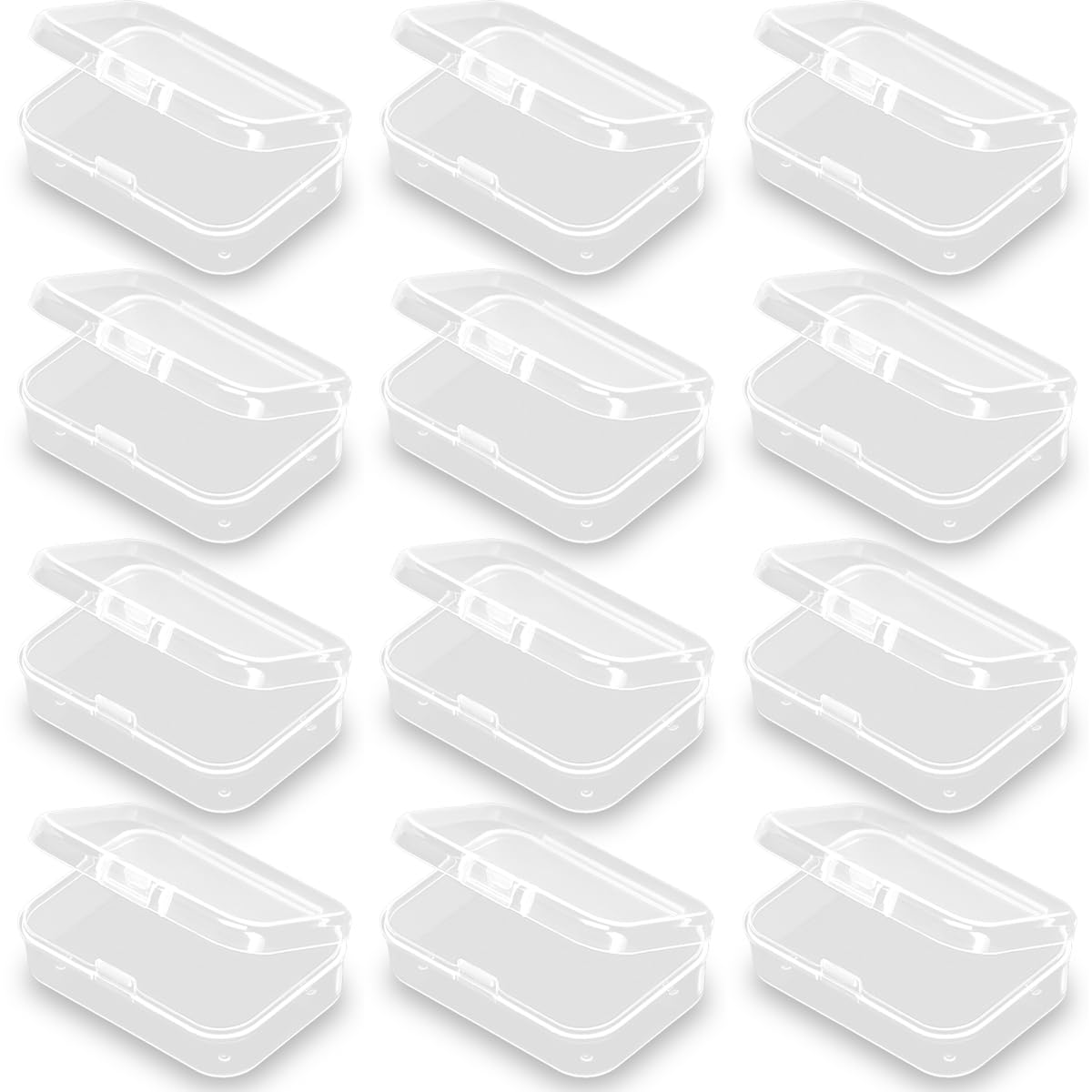 Amazon.com: Farmer Mani 12 Pack Rectangle Plastic Clear Storage ...