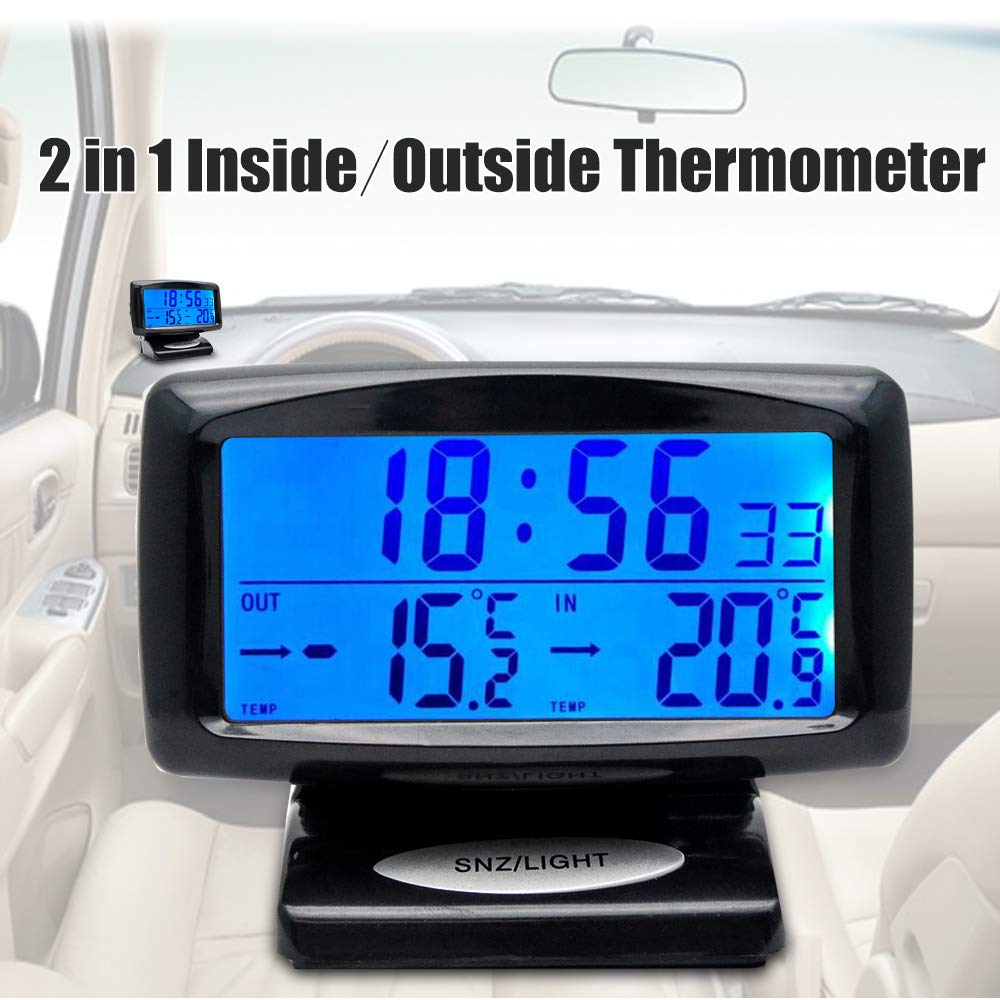 Digital Car Temperature Compass Car Digital Thermometer With Compass ...