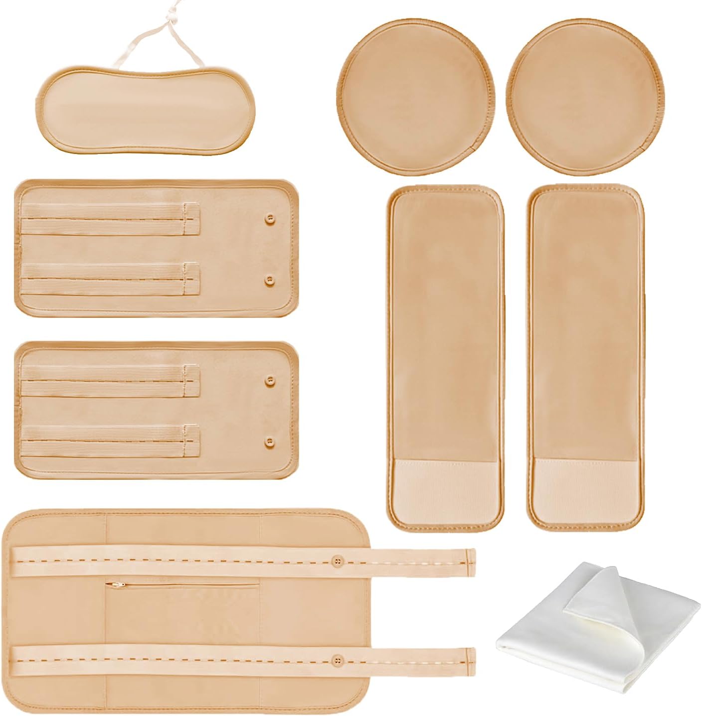 Amazon.com: Organic Cotton Castor Oil Pack Wrap,9 Pcs Reusable Pack Kit ...