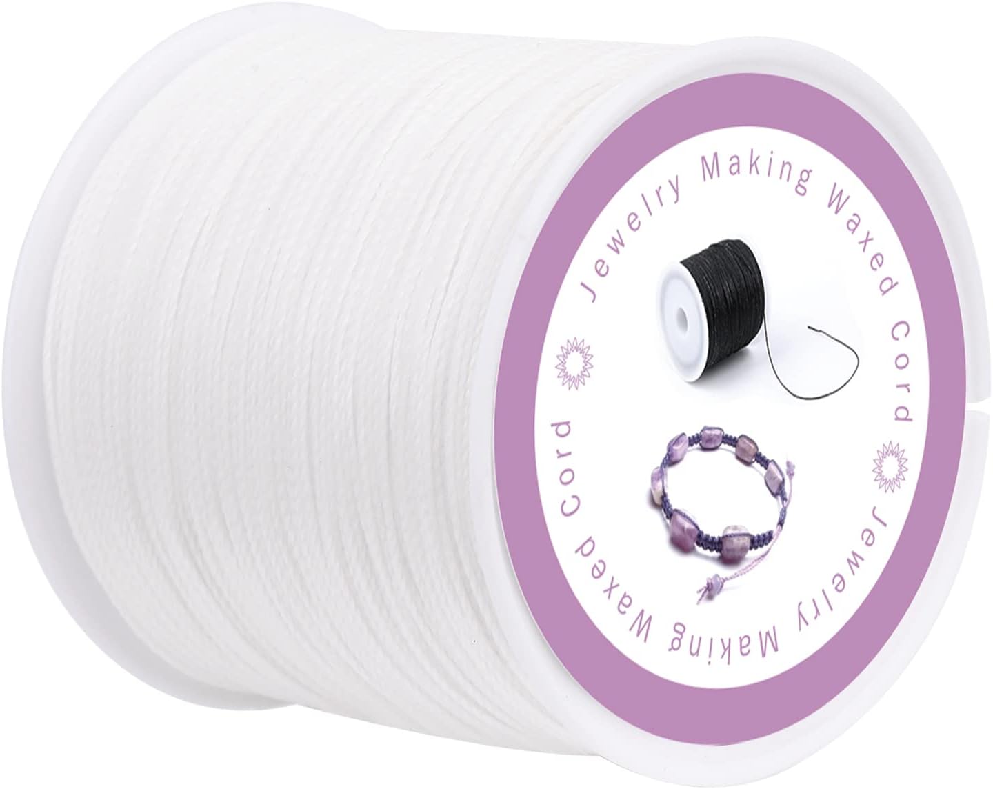 PH PandaHall 0.1mm Nylon Seed Bead Thread, 50m/roll Black White ...