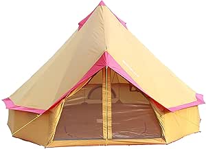 HIWERAN SIERINO Tente Yourte en Toile Tente Cloche Ronde Pyramide - 4 × ...