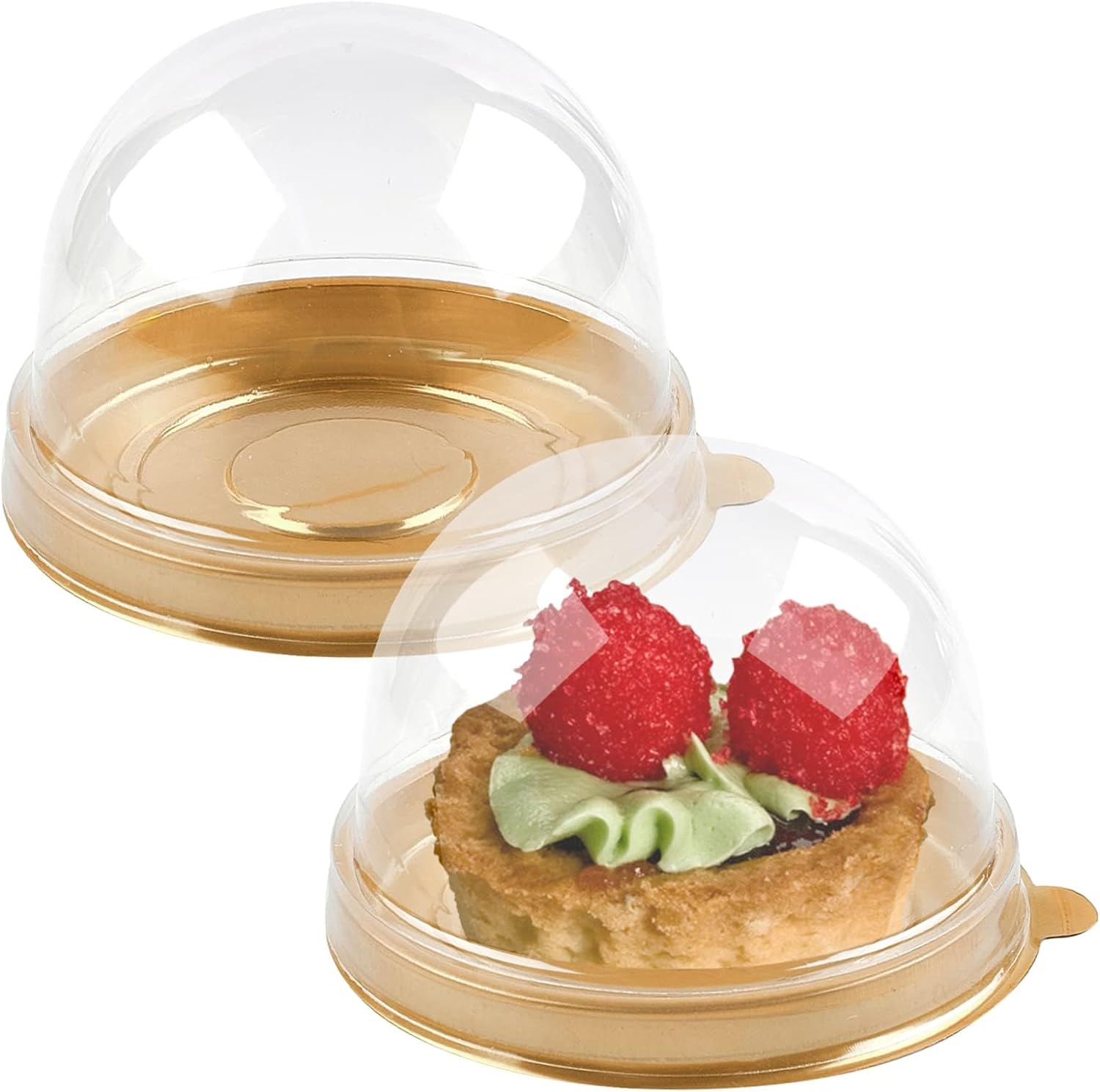Amazon.com: TOFLEN 100Pcs Mini Cake Containers with Clear Dome Lids for ...