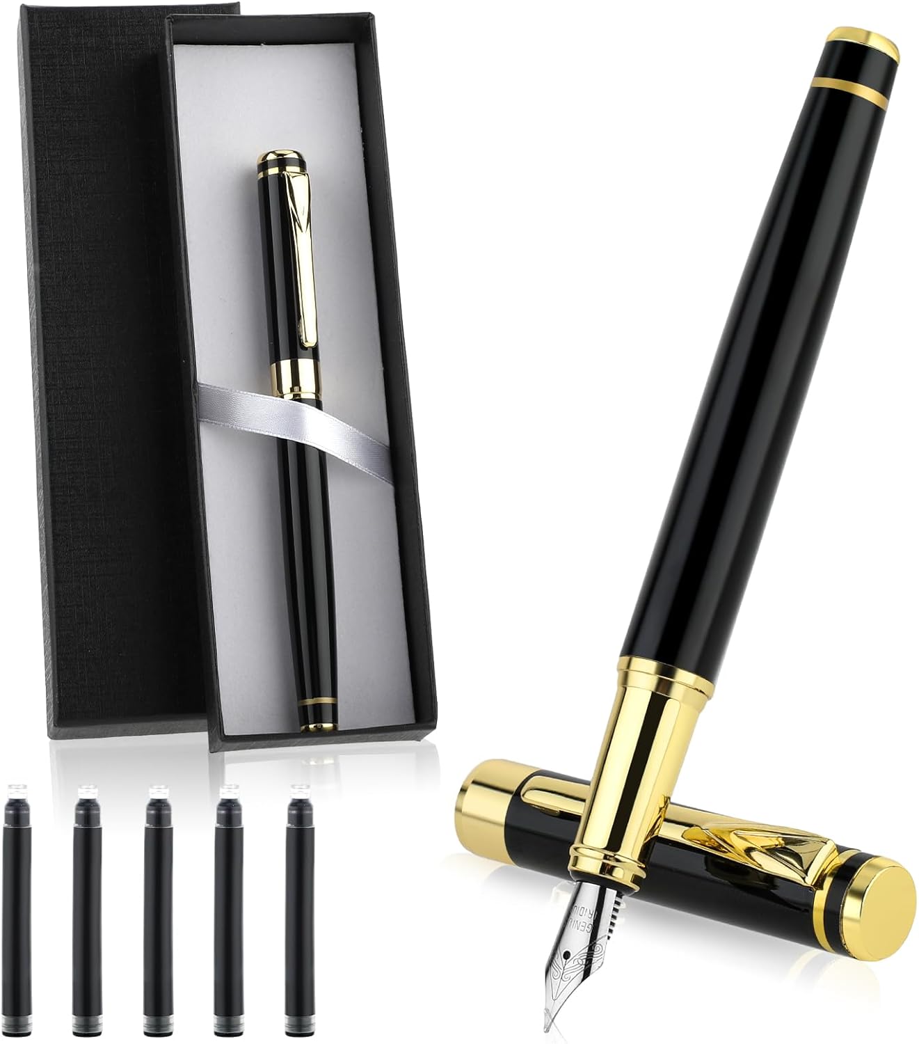 Amazon.com : cobee Luxury Metal Fountain Pen, Fine Nib Fountain Pen ...
