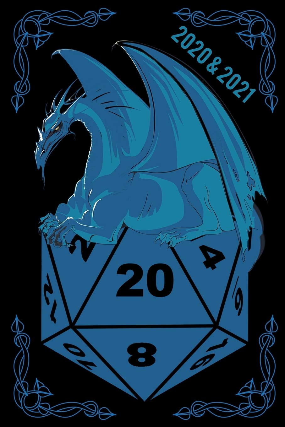 Amazon | RPG D20 Dice Bordgame blue Dragon Calendar: Weekly Planner and ...
