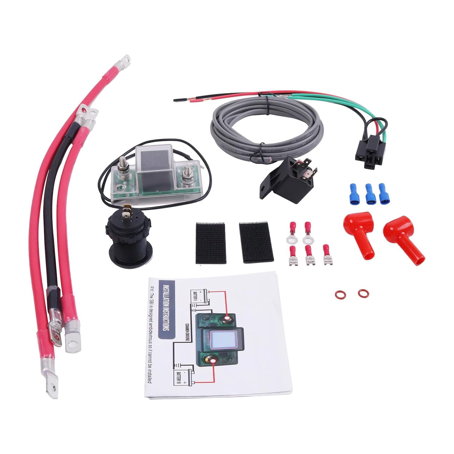 HOLDWELL 12V Dual Battery Connect & Monitor Kit UTV-SBI-CM UTVSBICM ...