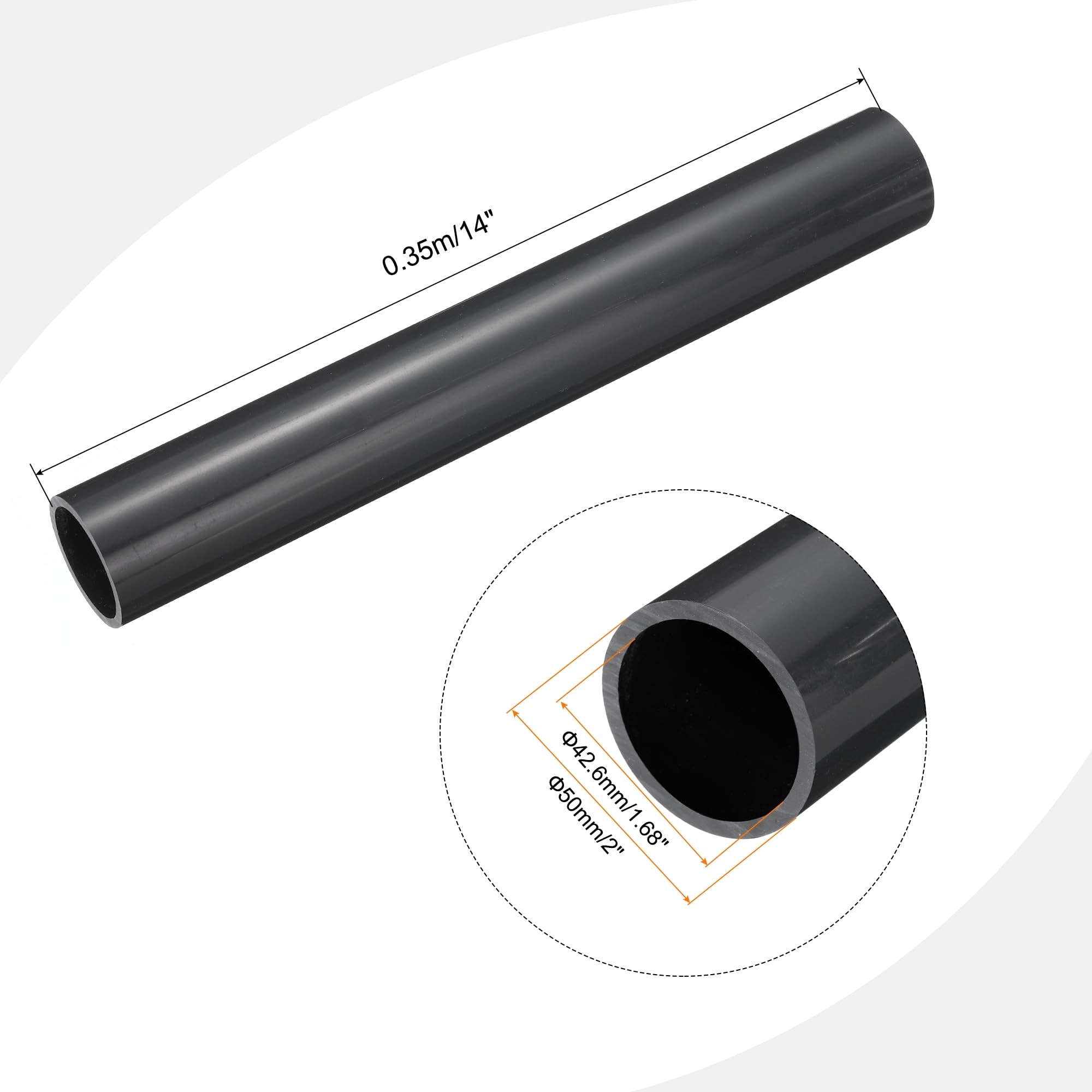 Snapklik.com : MECCANIXITY PVC Rigid Tube Round Pipe Hardware Tubing 42 ...