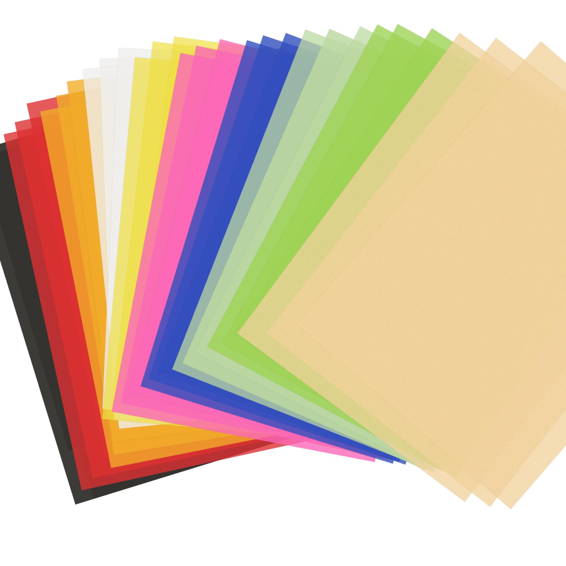 Amazon.com: Colored Vellum Paper, 100 Sheets 10 Colors Transparent ...