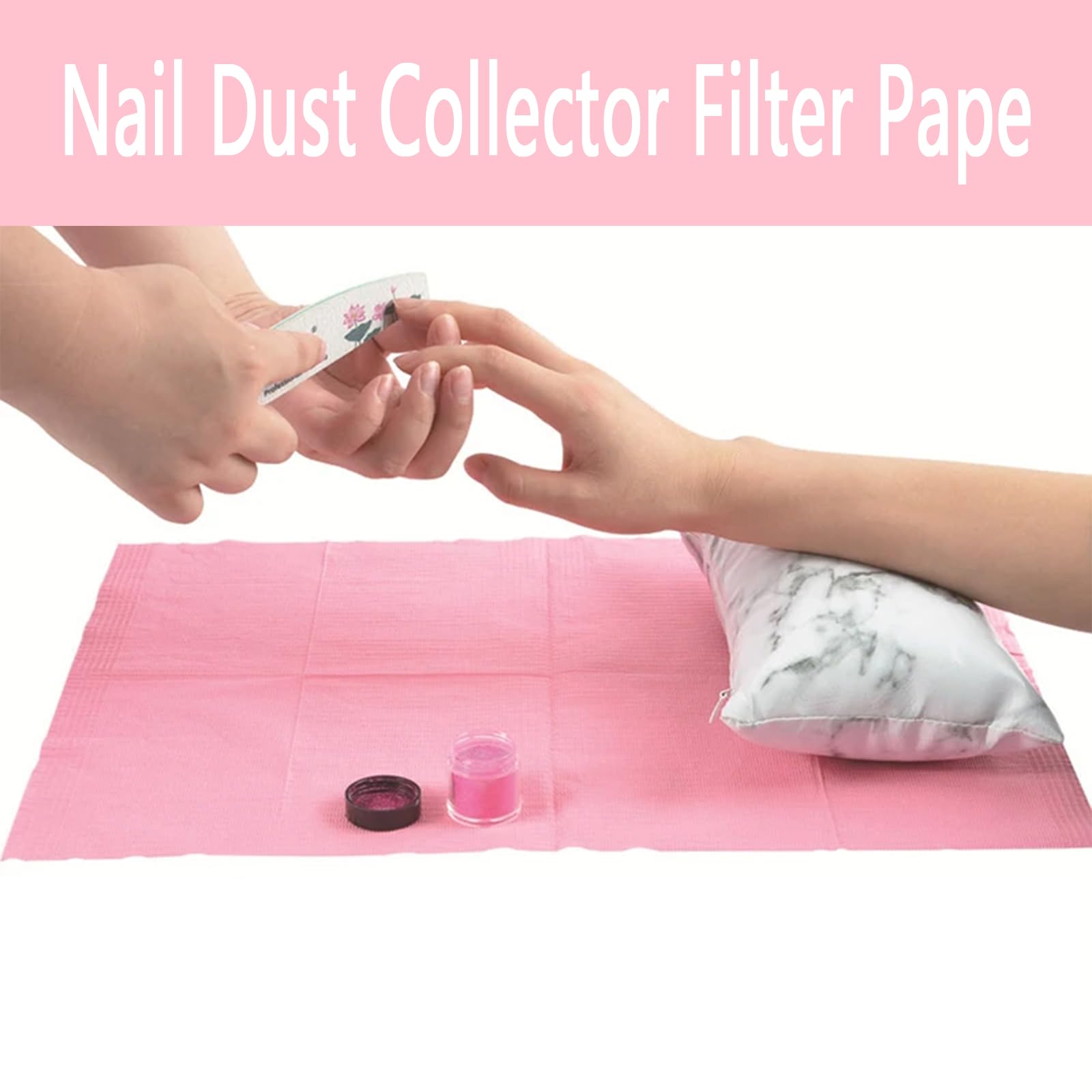 Dust Collector Filter 100 Sheets Nail Paper - Pink Disposable Filters ...