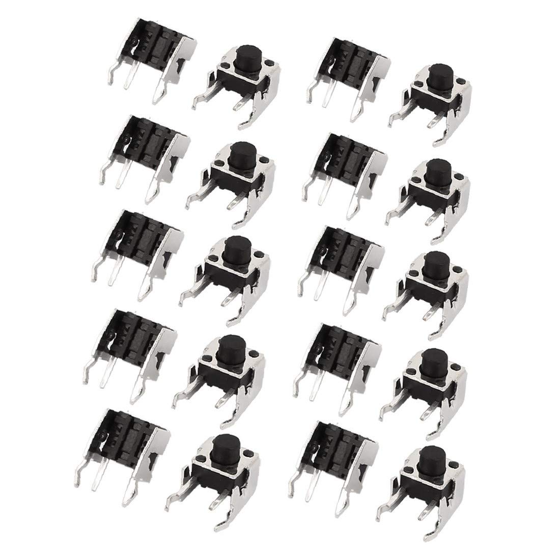 Buy X-DREE 20Pcs 6mmx6mm Panel PCB Reset The Bracket Momentary Push ...