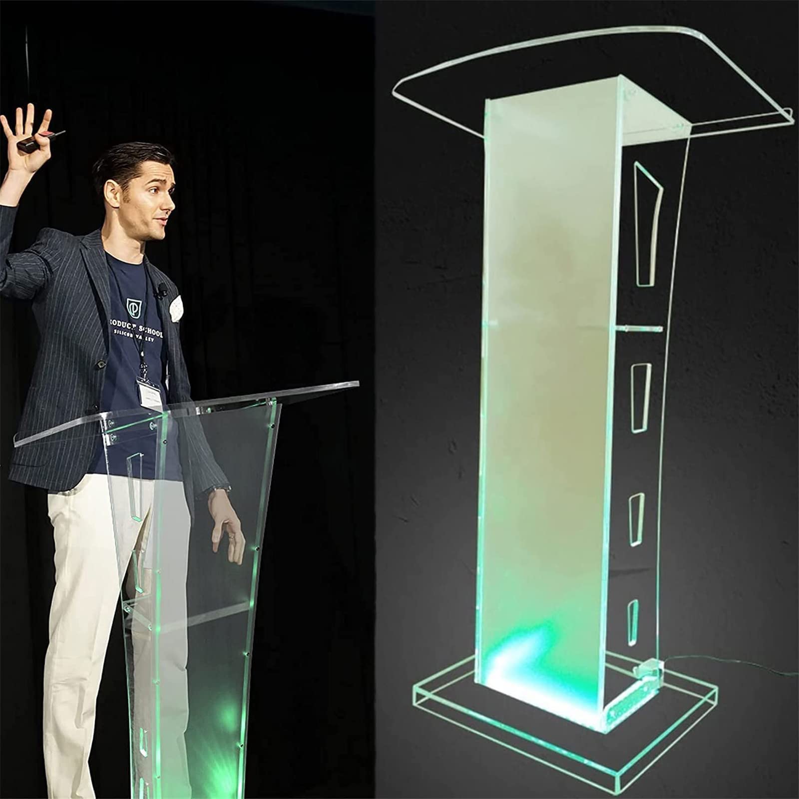 Pehub Acrylic Transparent Podium Stand Churches Pulpits Presentation ...