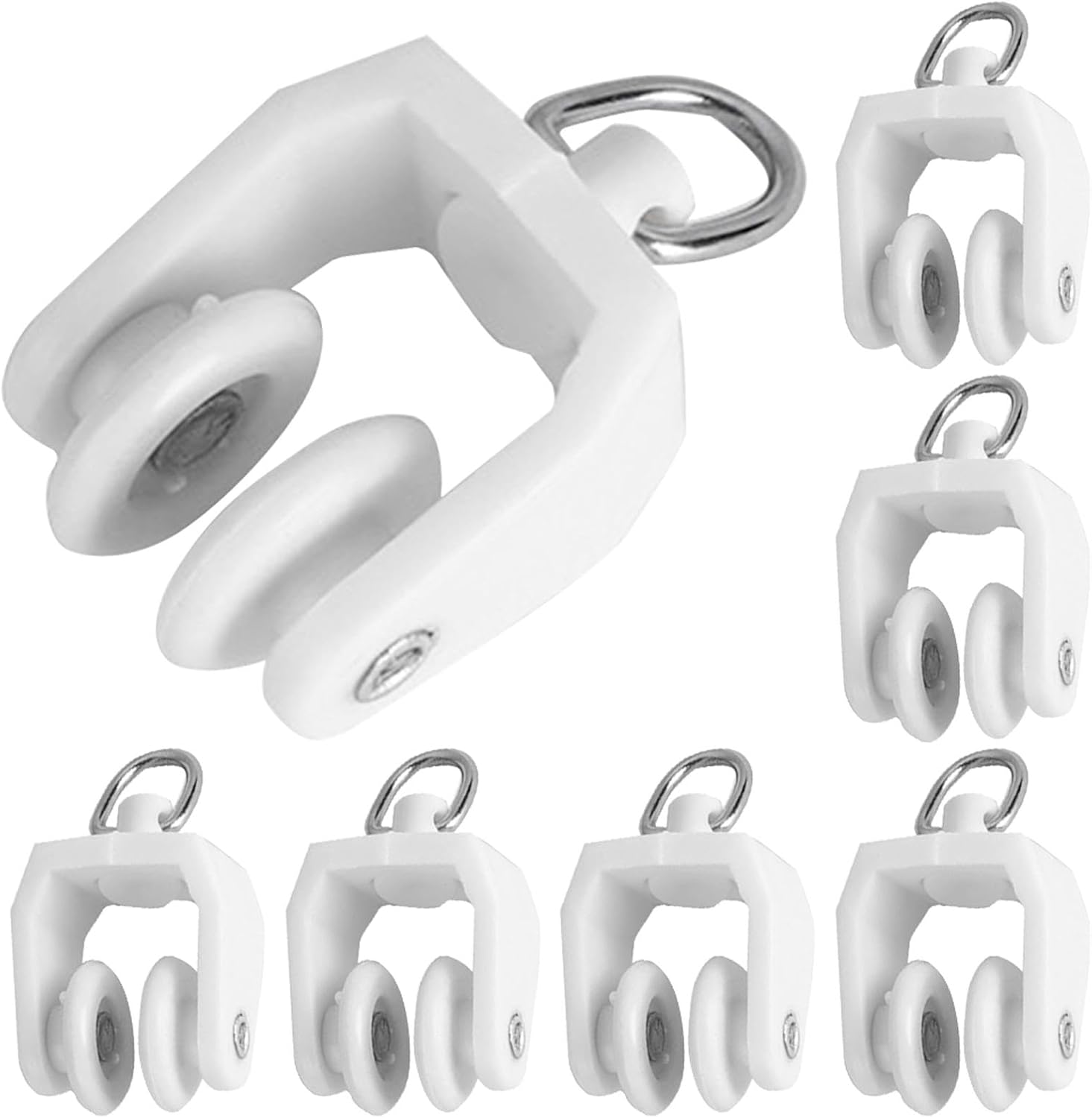 50pcs Curtain Track Rollers Curtain Gli ders Curtain Rail Track Roller ...