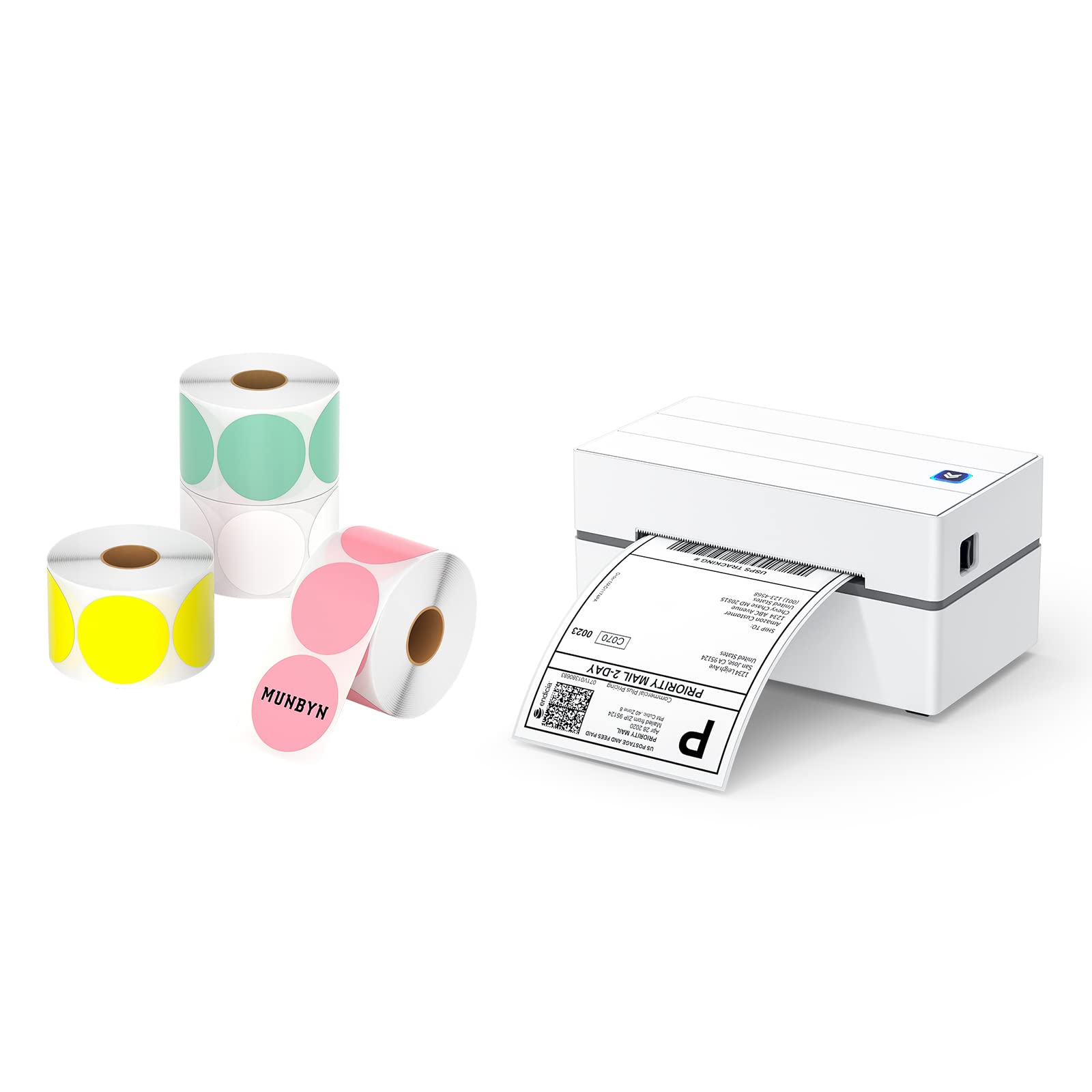 Amazon.com : MUNBYN P130 Shipping Label Printer,MUNBYN 2 Inch Color ...