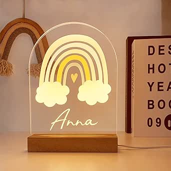 Amazon.com: Wucidici Personalized Night Light for Baby Kids, Custom ...