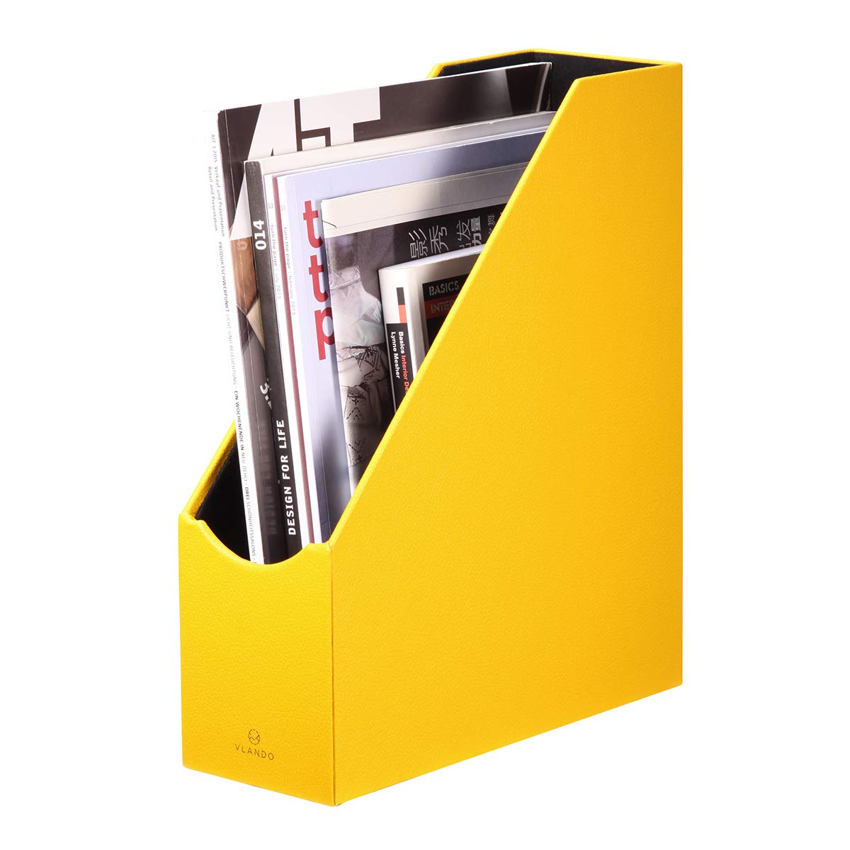 Buy VPACK Magazine File Holder Organizer -Leather Office Desk Organizer ...