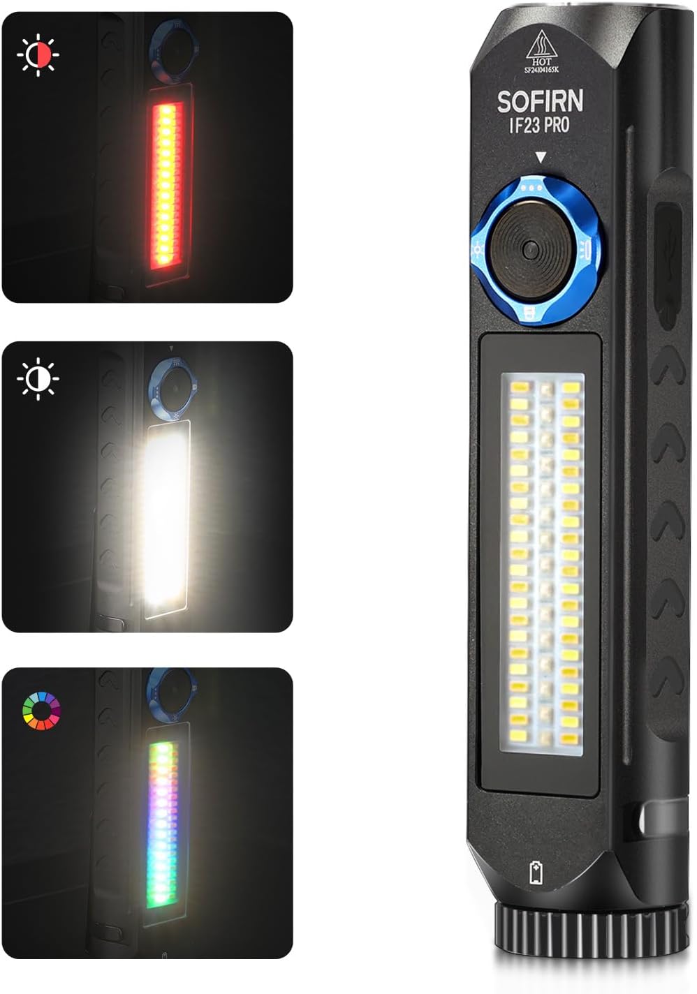 Sofirn IF23 Pro Flashlight Rechargeable 5000 High Lumen, Super Bright 3 ...