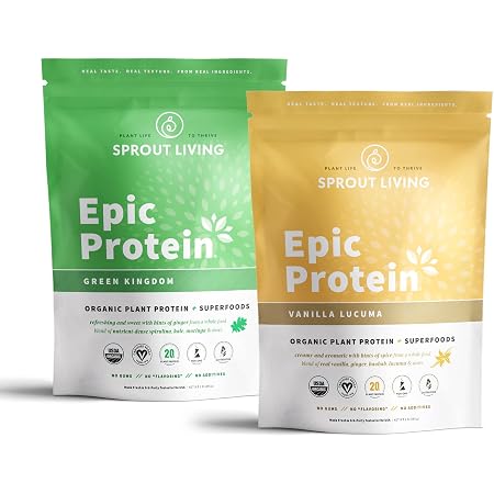 Amazon.com: Sprout Living Epic Protein Bundle - Vanilla Lucuma & Green ...