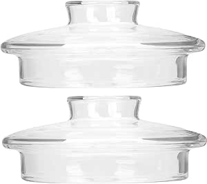 Amazon.com | Luxshiny 2pcs Glass Teapot Replacement Lids:Tea Cup Covers ...