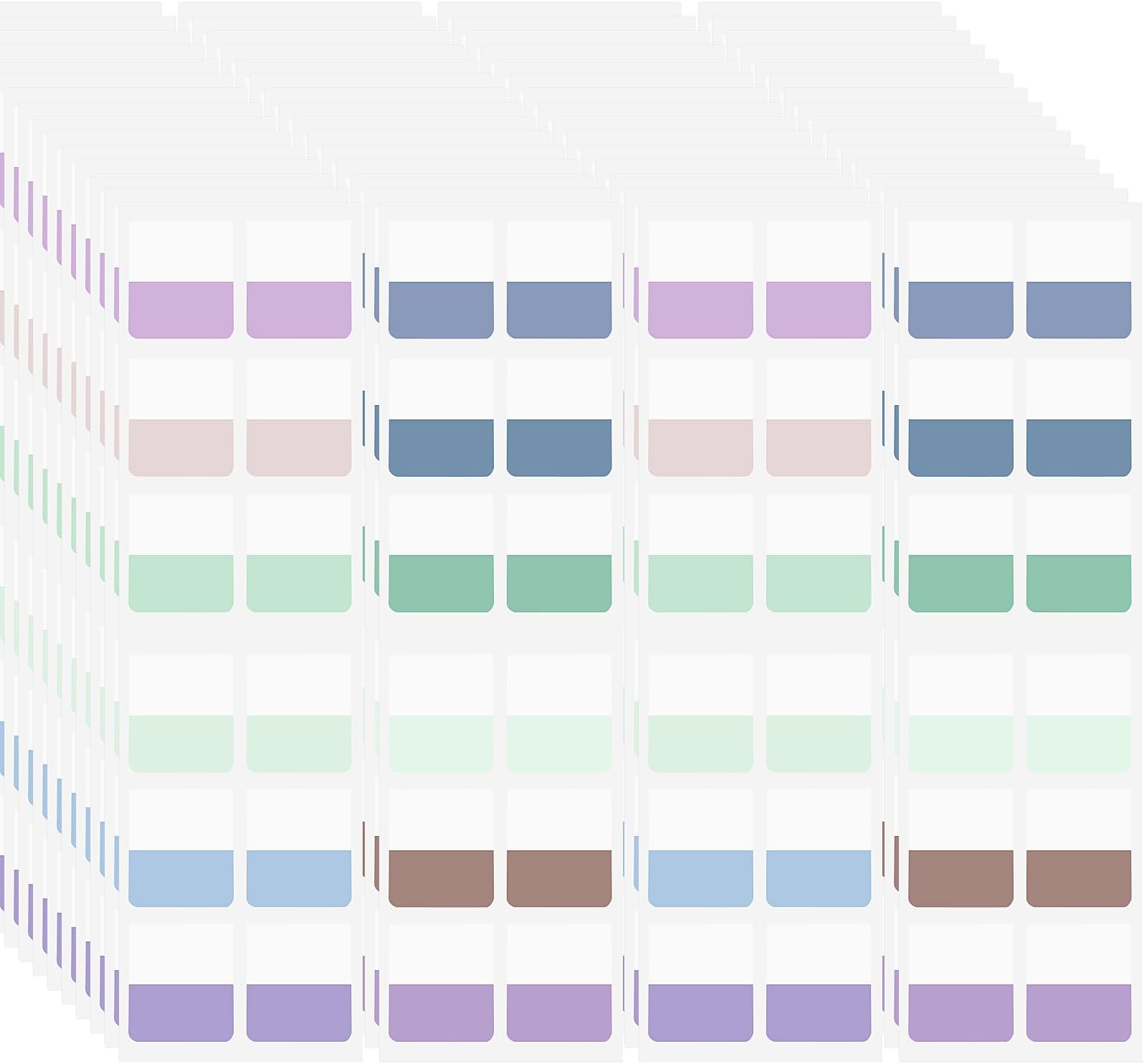 Amazon.com : 240 Pcs 1.8 Inch Sticky Index Tabs, Repositionable Colored ...