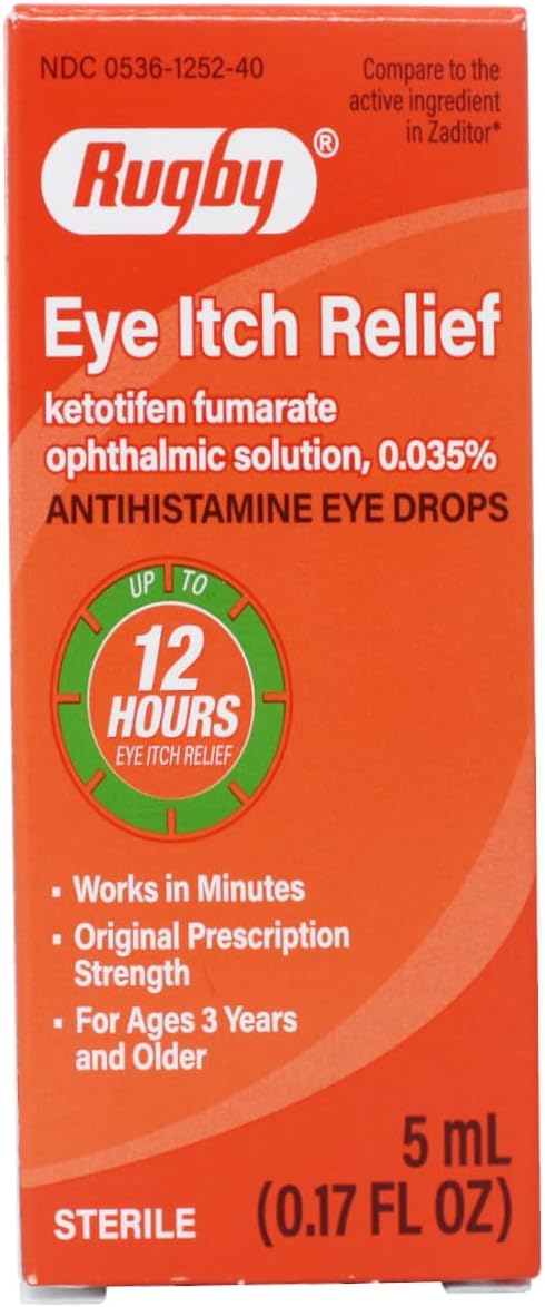 Amazon.com: RUGBY LABORATORIES Eye Itch Relief Antihistamine Drops 0.17 ...