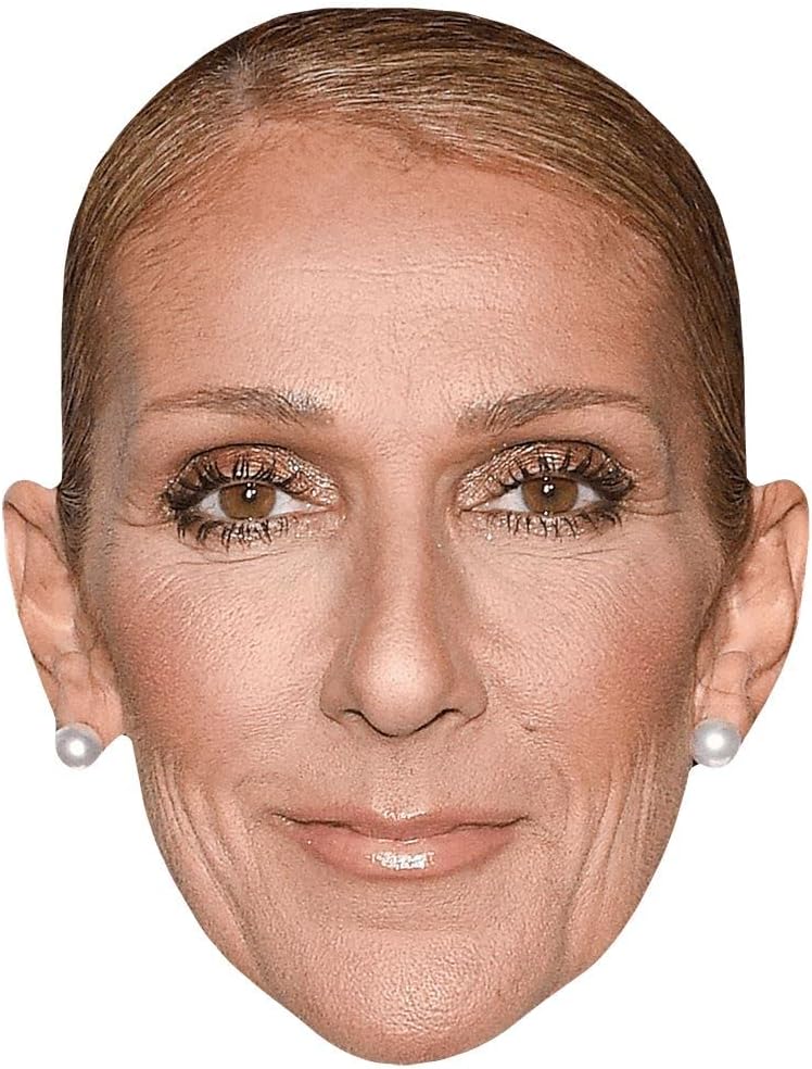 Celine Dion (Hair Up) Celebrity Mask, Flat Card Face, Fancy Dress Mask ...