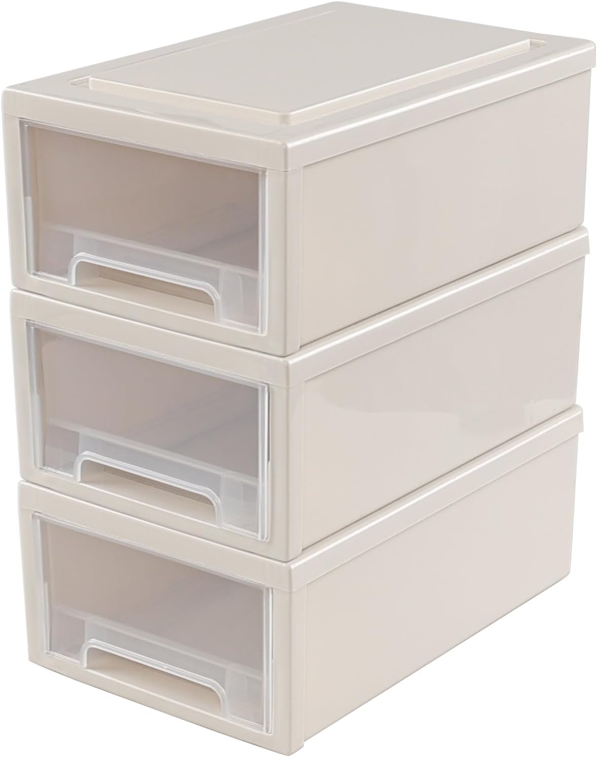 Buyitt Plastic Storage Tower 3 Drawer, Stacking Storage Drawers, 7 L ...