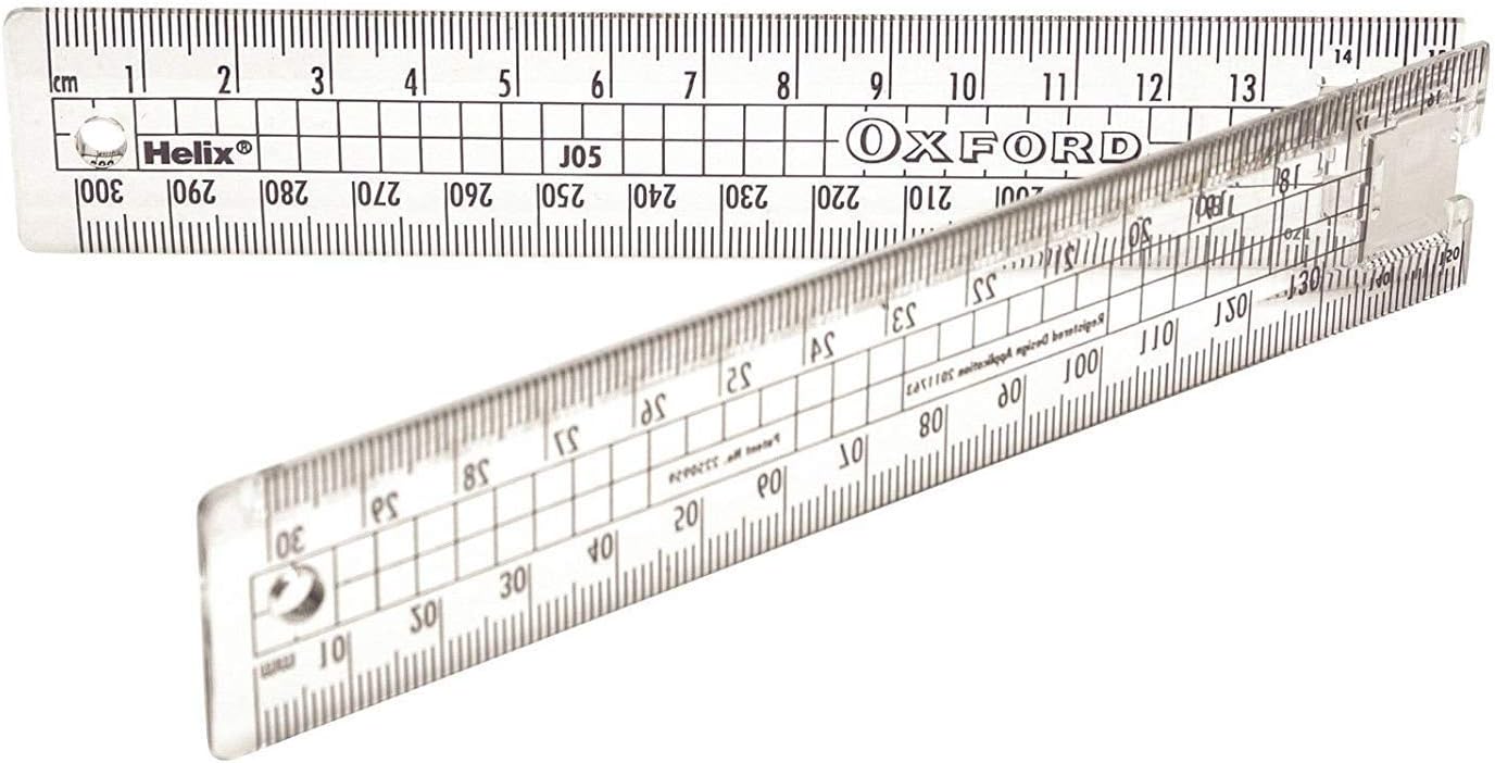 Helix Oxford 30cm Folding Ruler, 20g : Amazon.co.uk: Stationery ...