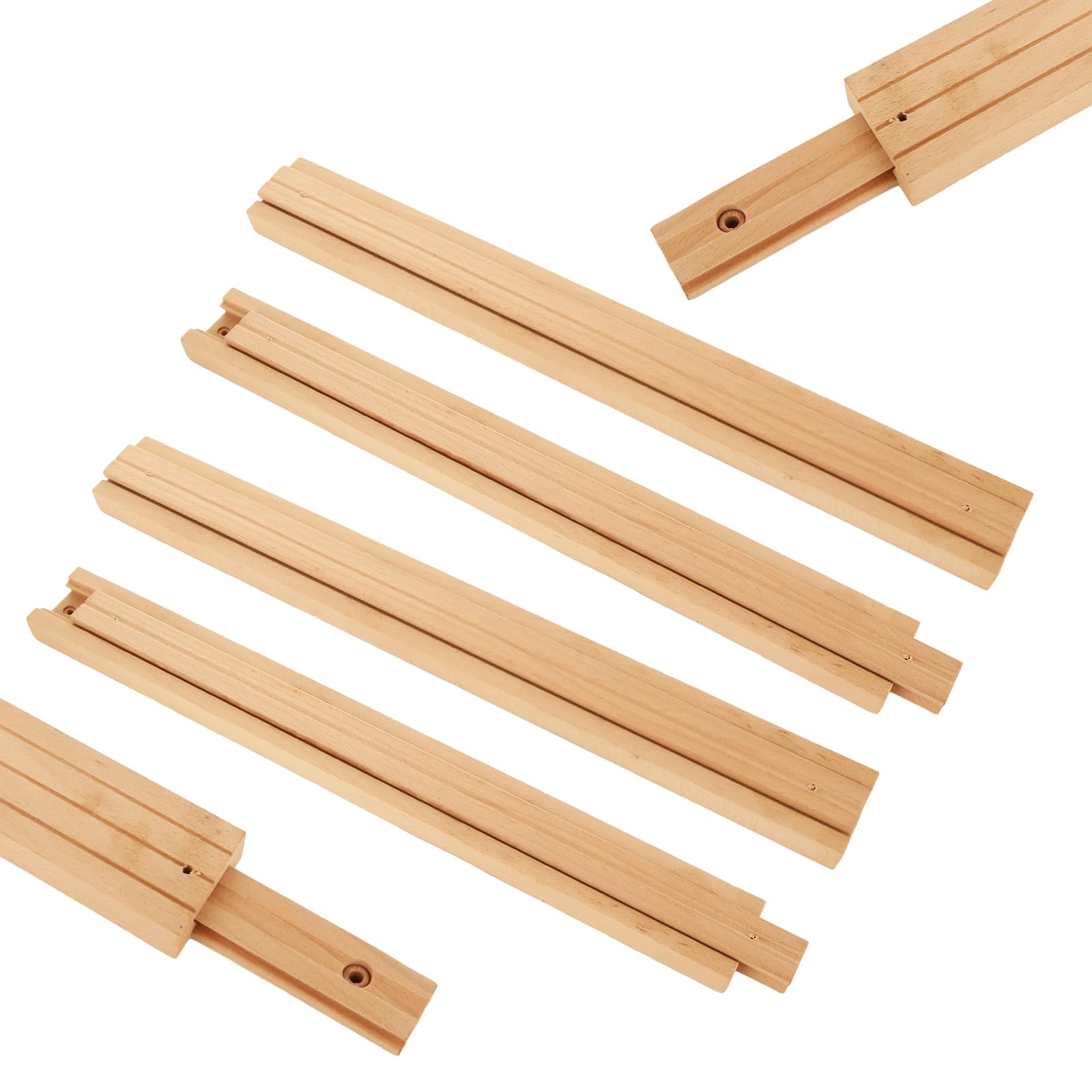 RHBLME 6 Pack Wood Drawer Slides, 17 Inches Classic Traditional Wood ...