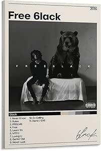 Amazon.com: XINYIN 6lack Poster Free 6lack Album Minimalist Music Cover ...