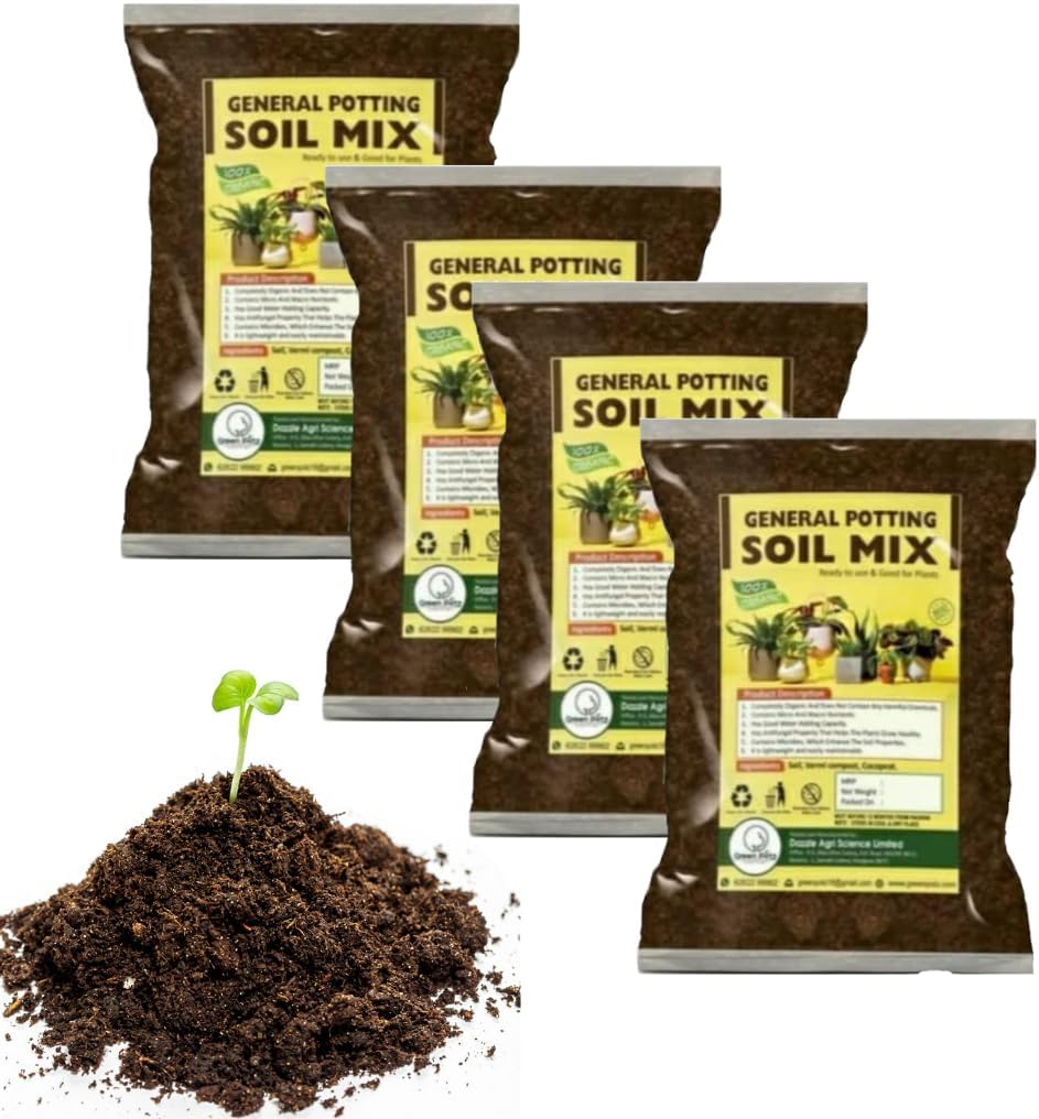 Plant Potting Mix Soil for Plants 20 kg- Soil Less All Purpose Ready to ...
