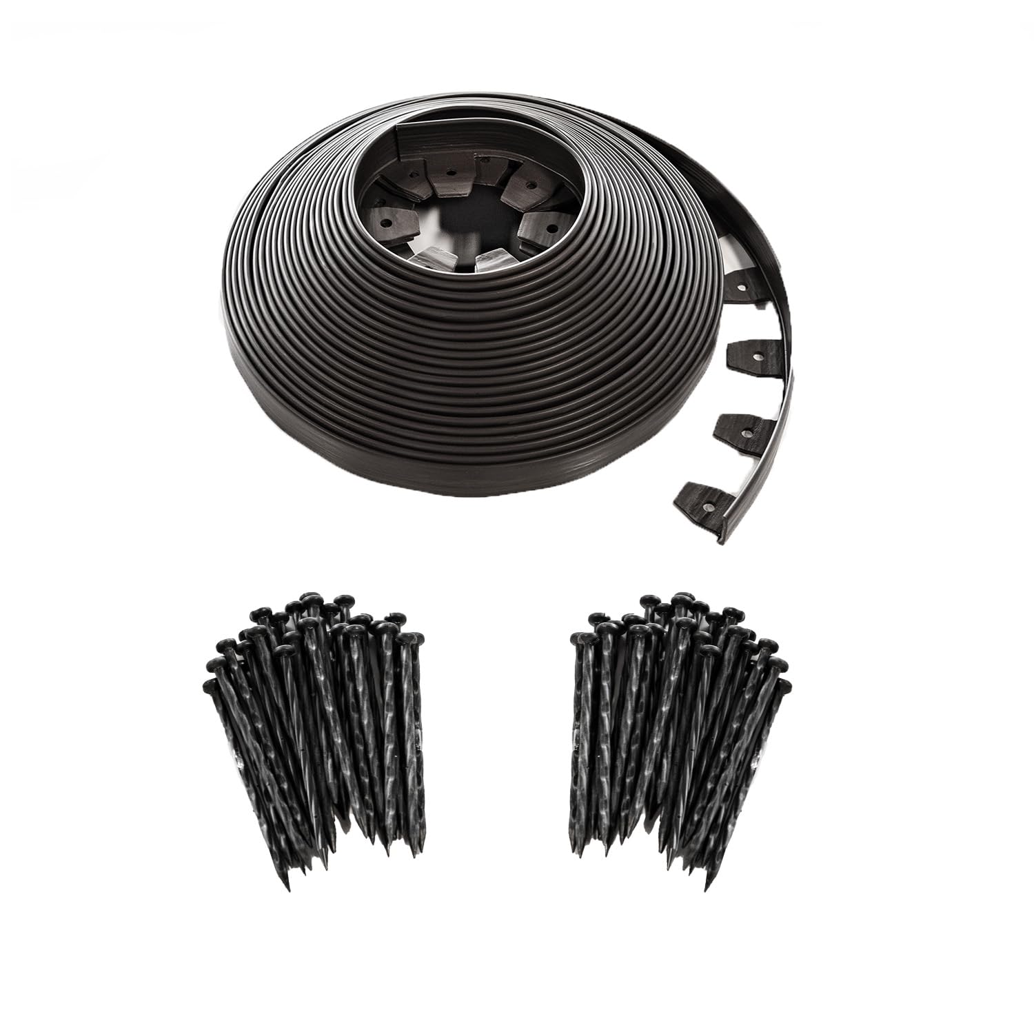 Amazon.com : EasyFlex Heavy-Duty No-Dig Landscape Edging with BONUS Anchoring Spikes, 1.7 in ...