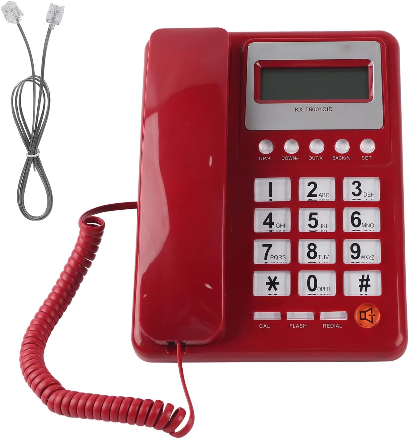 Tbest Land Line Phones, House Phone With Caller Id Red,Phones For Home ...