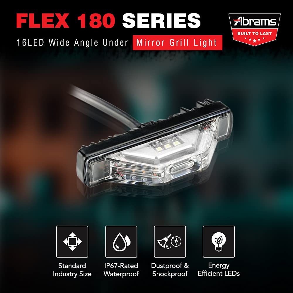 Snapklik.com : Abrams Flex 180 Amber/Blue Wide Angle Under Mirror LED 64W