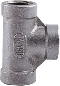 Amazon.com: 3 Way Female Threaded Pipe, Tee Fittings Stainless Steel SS ...