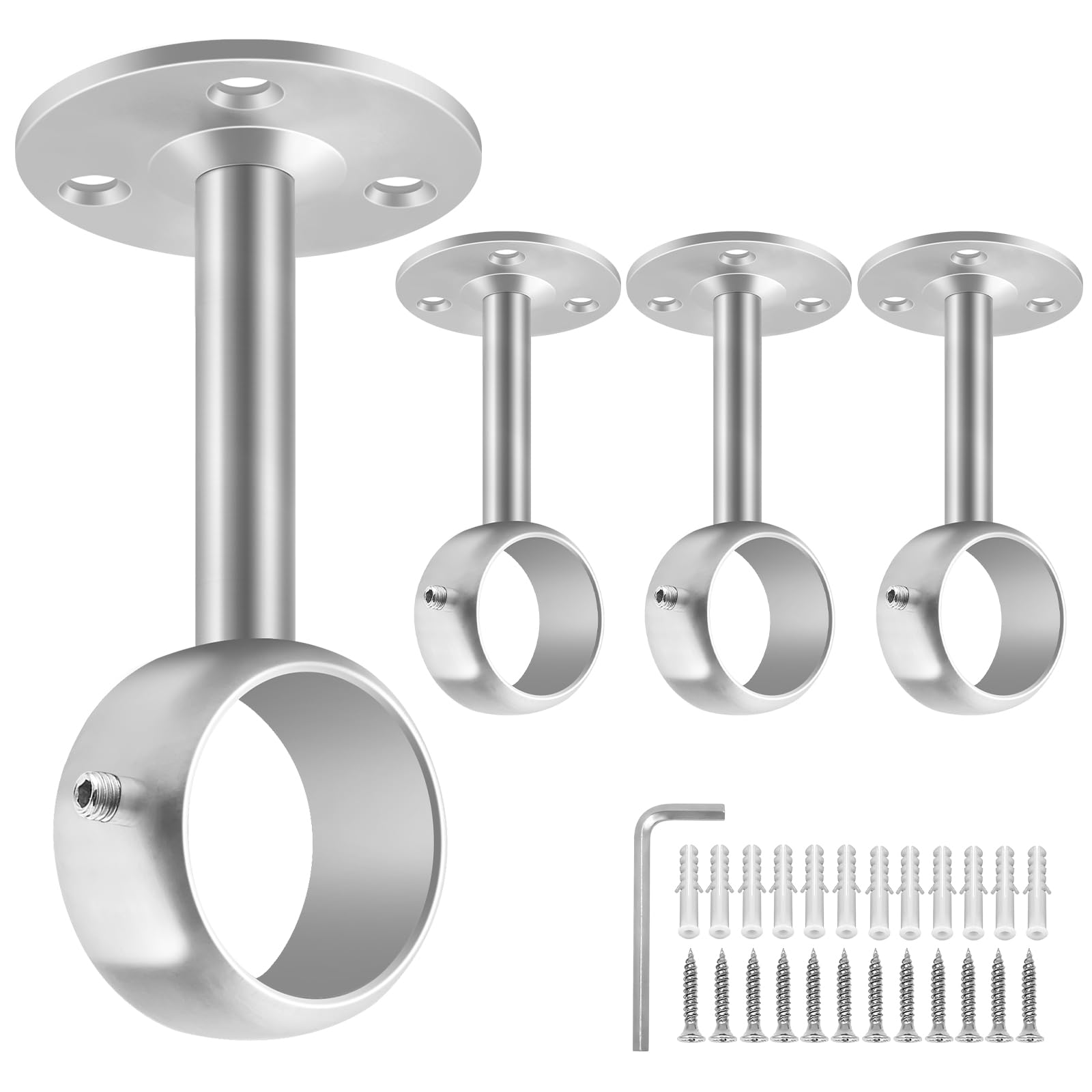 Amazon.com: Ceiling Curtain Rod Bracket, Heavy Duty Curtain Rod Holder ...