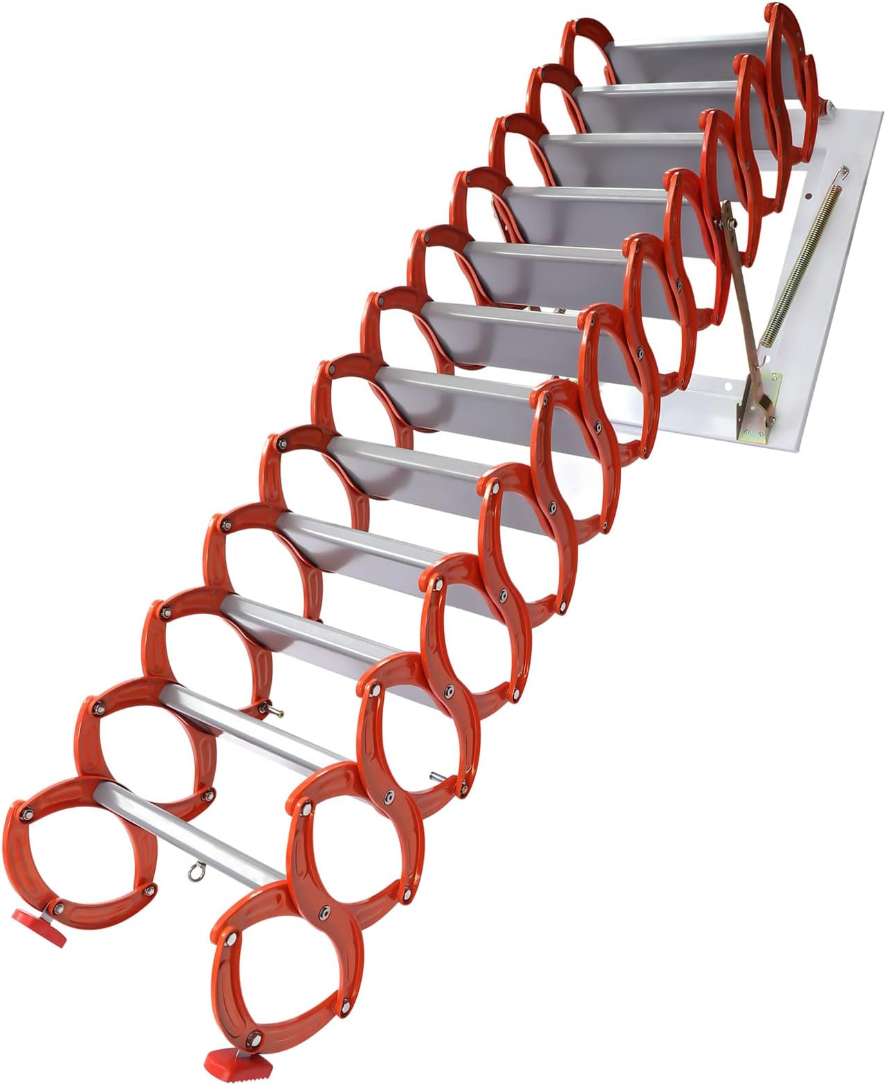 Cbhfmljd 12 Steps Wall Mounted Folding Stairs, Folding Ladder Heavy ...