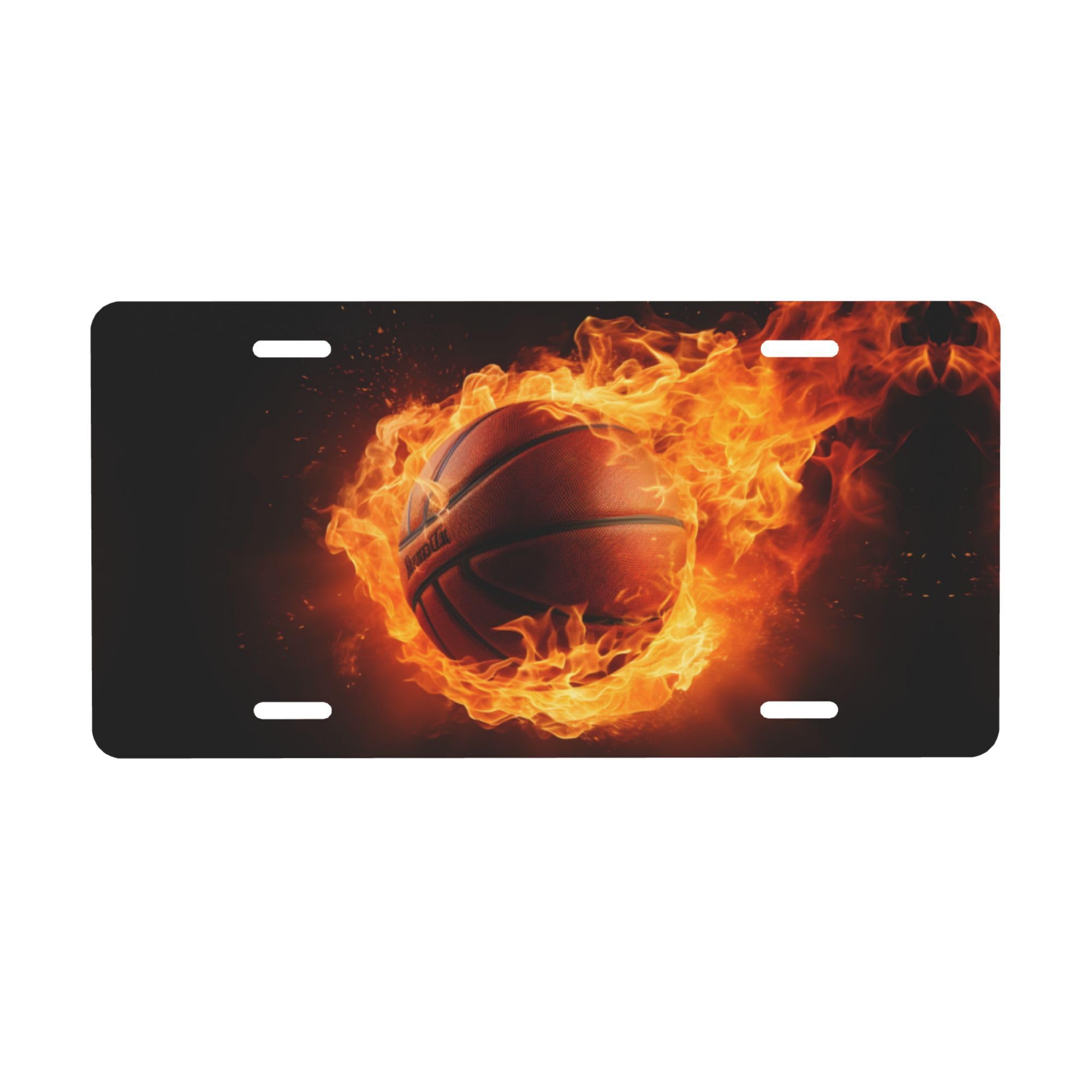 Sports Fire Basketball License Plate Car Front License Plates 4 ...