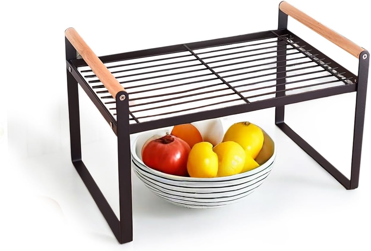 TIEYIPIN Cabinet Organizer Shelf, Kitchen Counter Storage Rack with ...