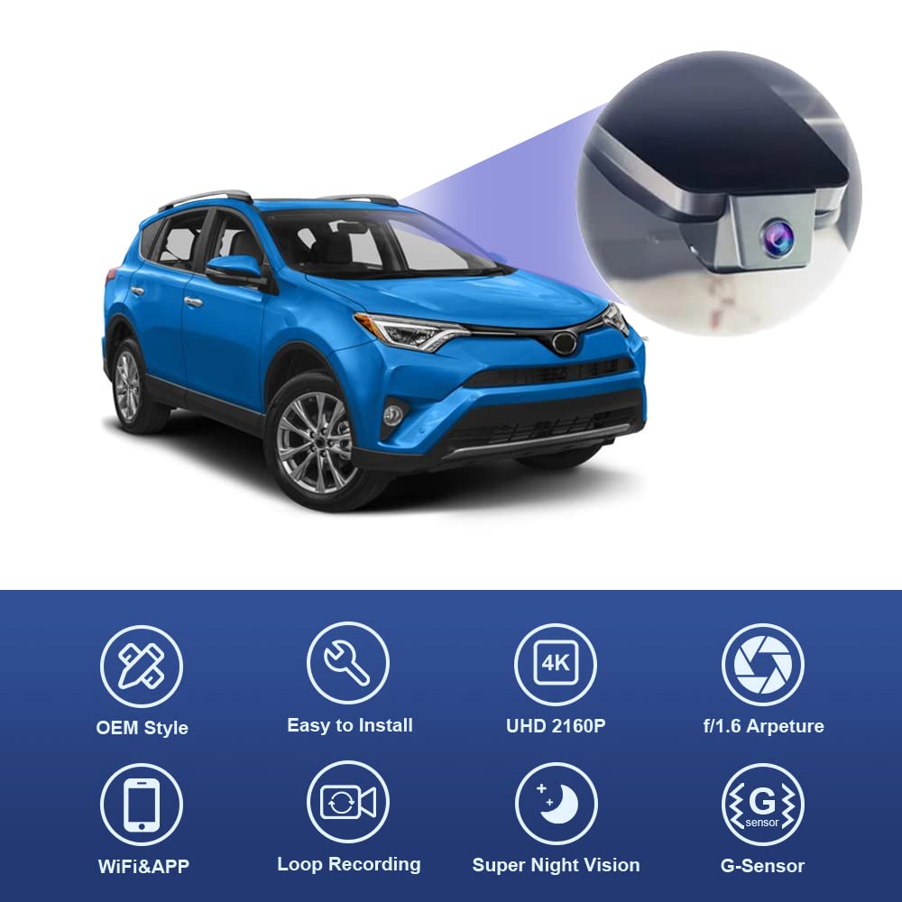 Snapklik.com : Fitcamx 4K Dash Cam Suitable For Toyota RAV4 2017 2018 ...