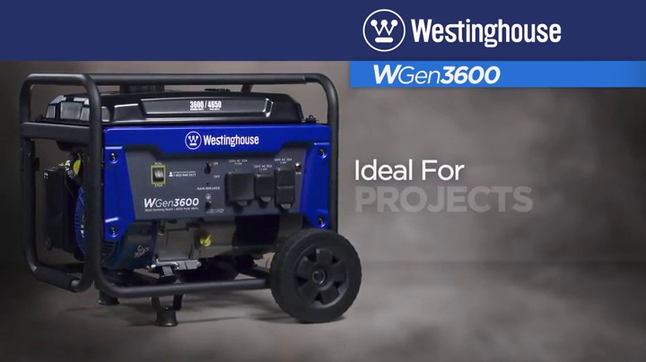 Watch Westinghouse WGen3600 Portable Generator - 3600 Rated Watts ...