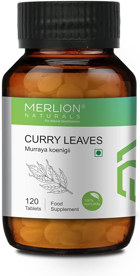 Merlion Naturals Curry Leaves Tablets Murraya koenigii, All Natural, Pure Herbs 500mg x 120 ...