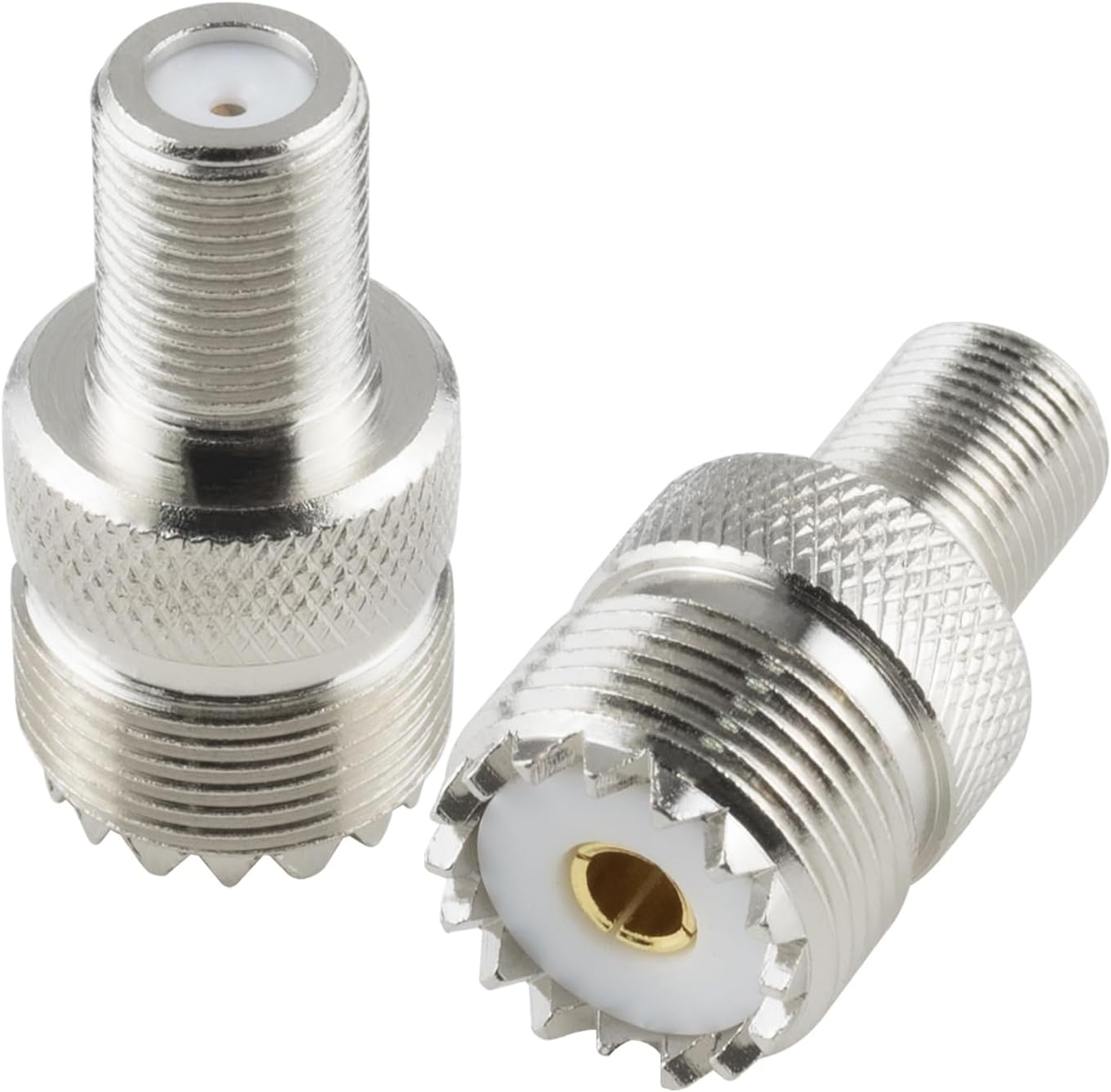 Amazon.com: Boobrie 2PCS SO239 UHF Female to F Female Adapter SO-239 RF Coax Coaxial Connector ...