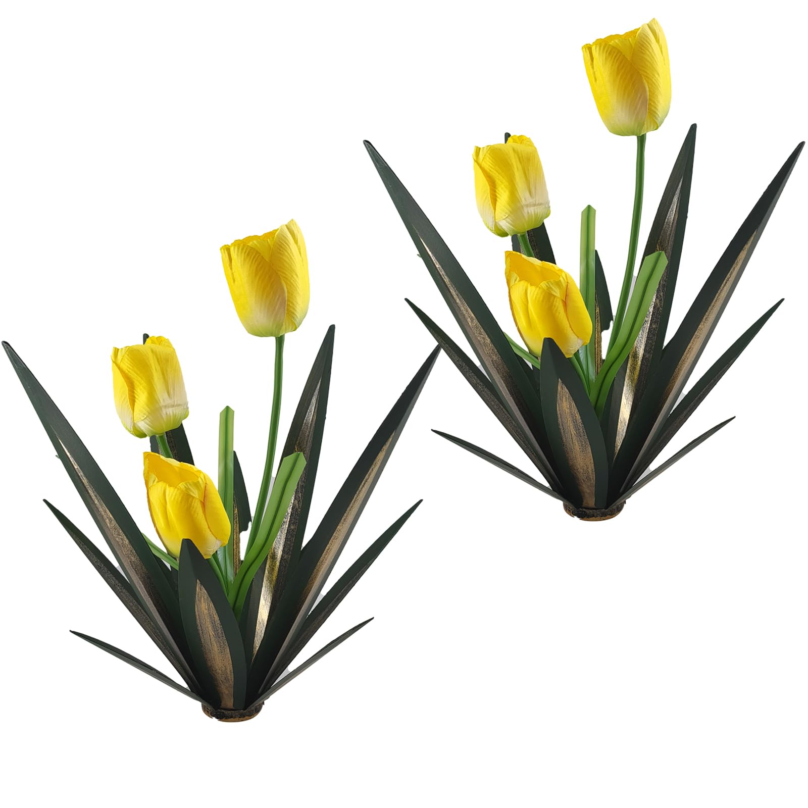 Amazon.com: DLNNBKB Metal Agave Plant with Flower Decoration,DIY ...