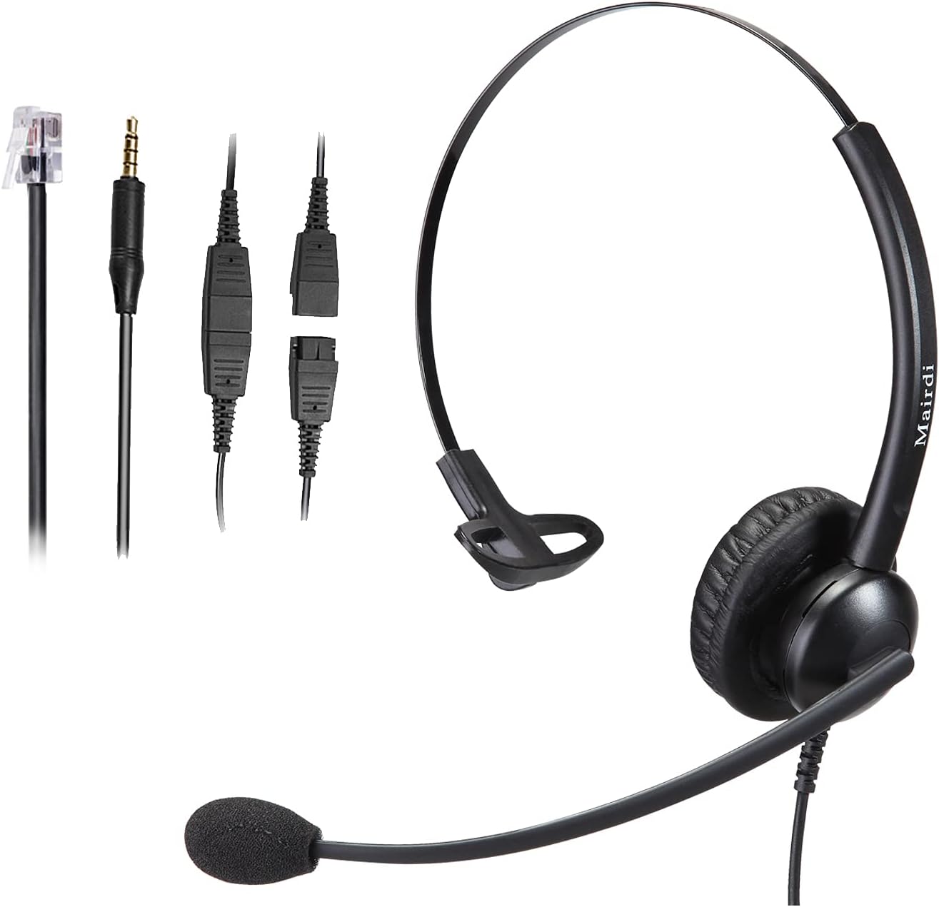 Amazon.com: VoiceJoy Binaural Headset with Noise Cancelling Microphone ...