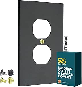 RIO SALTO Modern Metal Matte Black Wall Outlet Cover Outlet Cover ...