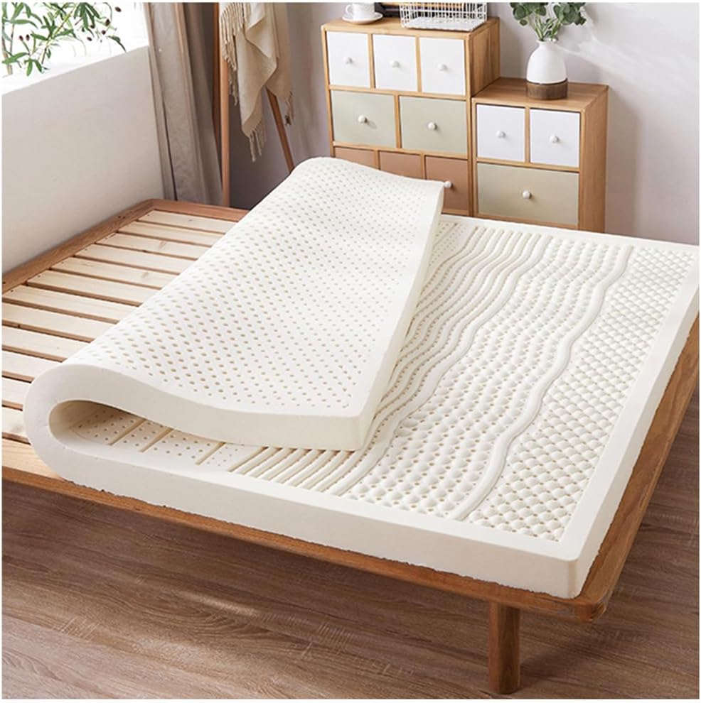 Queen Size Natural Latex Mattress Padding - 4-Inch Reversible Certified ...