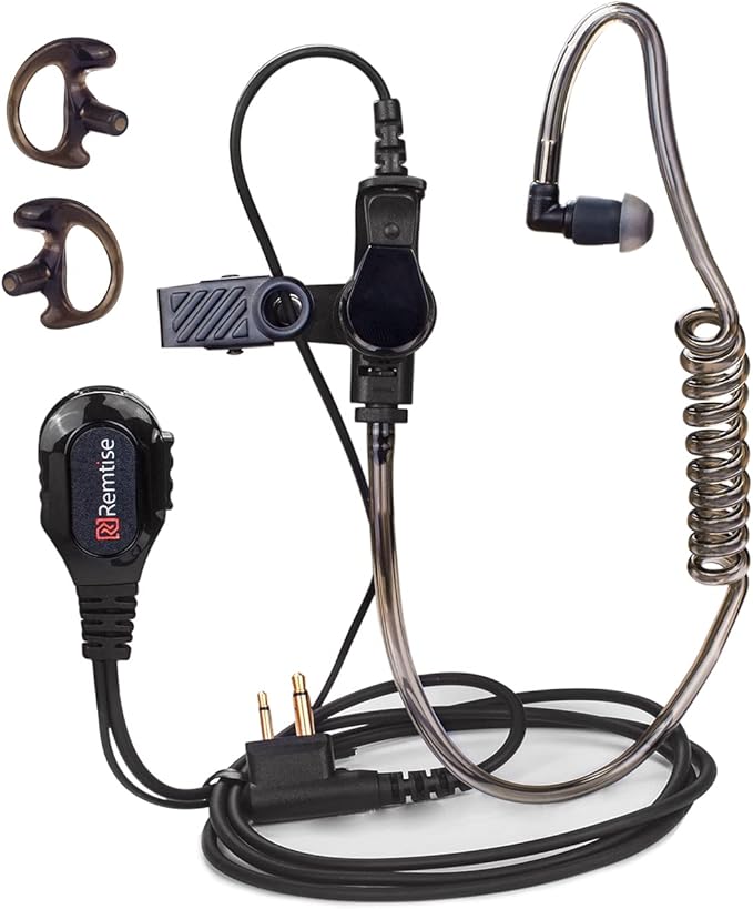 Amazon.com: Acoustic Tube Earpiece with Mic for Motorola Walkie Talkies ...