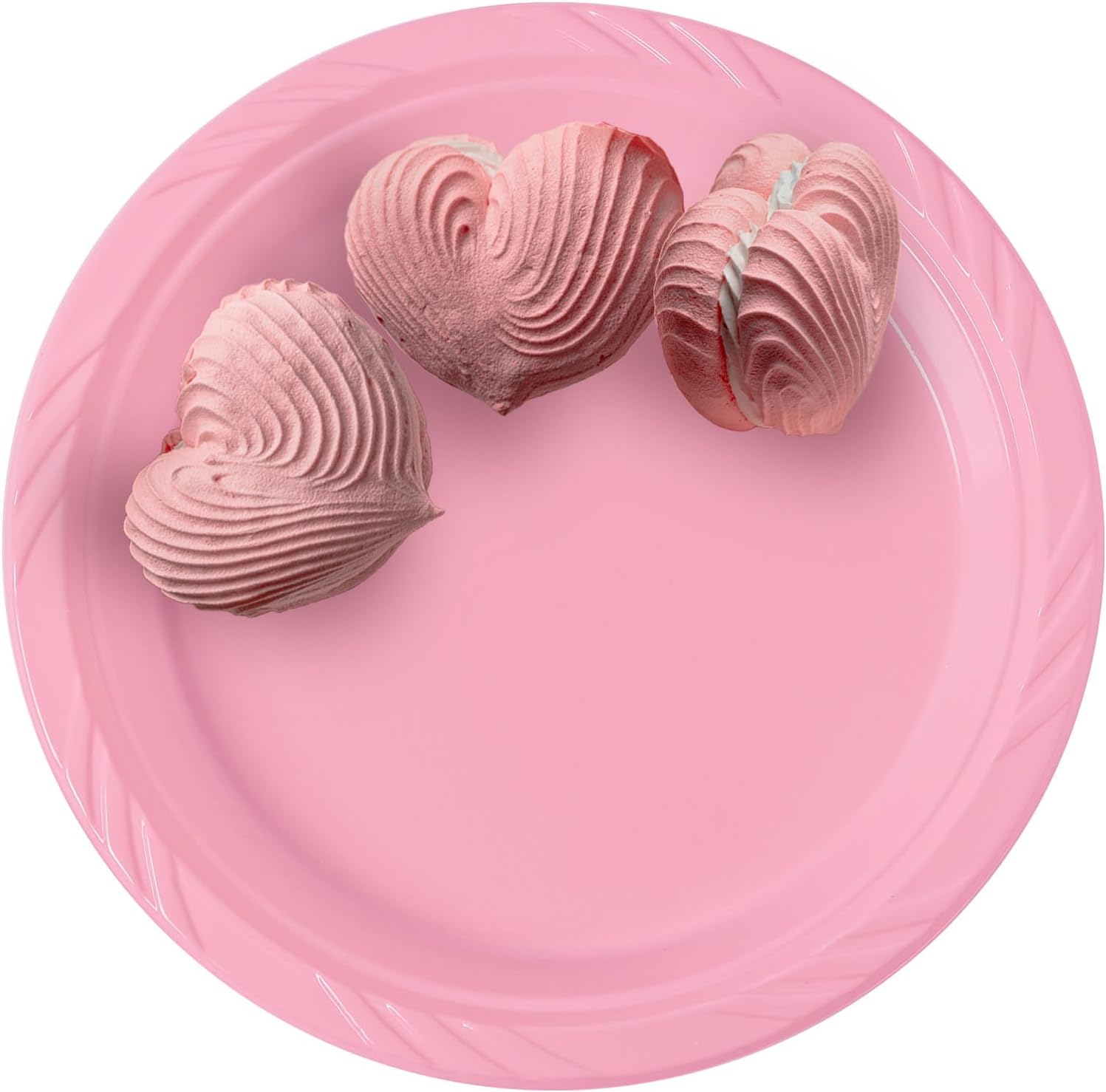 Amazon.com: CUSINIUM 50-pack Pink Plastic Dessert Plates - 7" Small ...