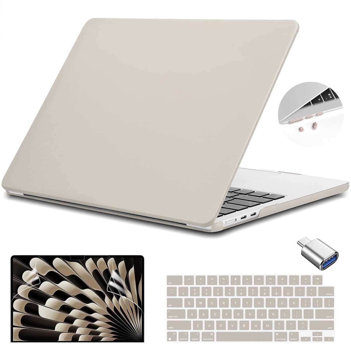 Amazon.com: Teryeefi Compatible with M3 MacBook Air 15 inch Case 2023 ...