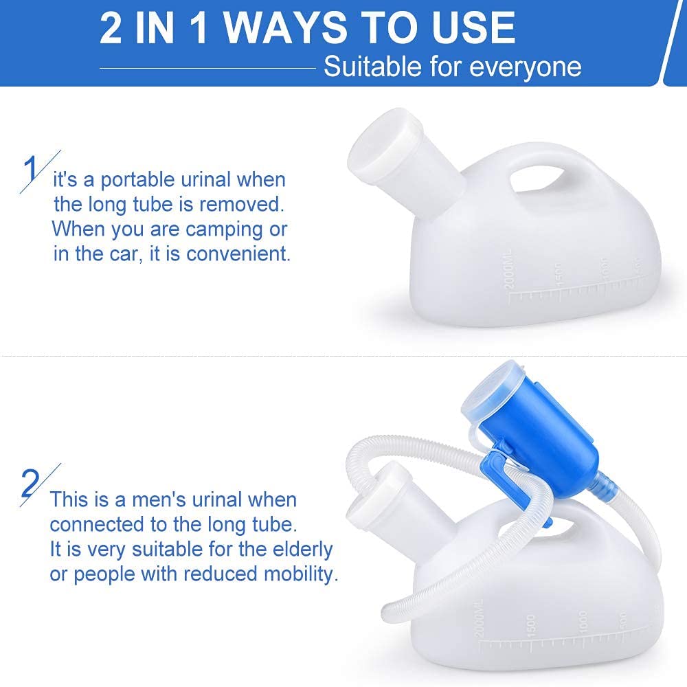 Snapklik.com : Urinals For Men, 2000ml Urine Bottle For Men, Male ...