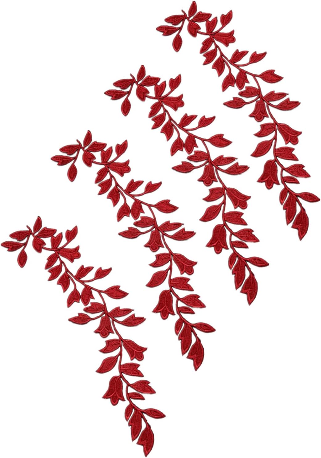 Amazon.com: 4 Pieces 9.4inch Long Leaves Patch Ivy Leaf Iron on Patches ...